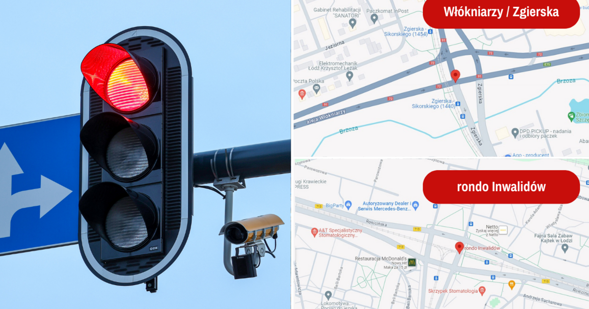System Red Light w Łodzi. Działa już kolejna, czwarta kamera. Sprawdź ...