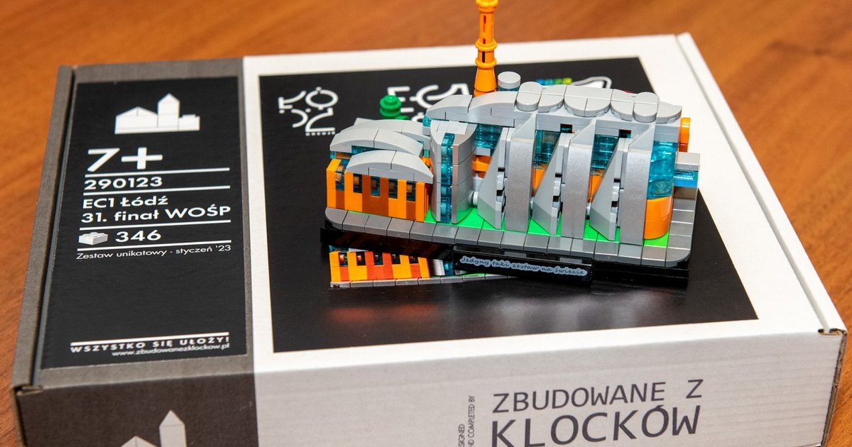 Unikatowy model EC1 Łódź z klocków LEGO. Wylicytuj go dla WOŚP 2023 ...