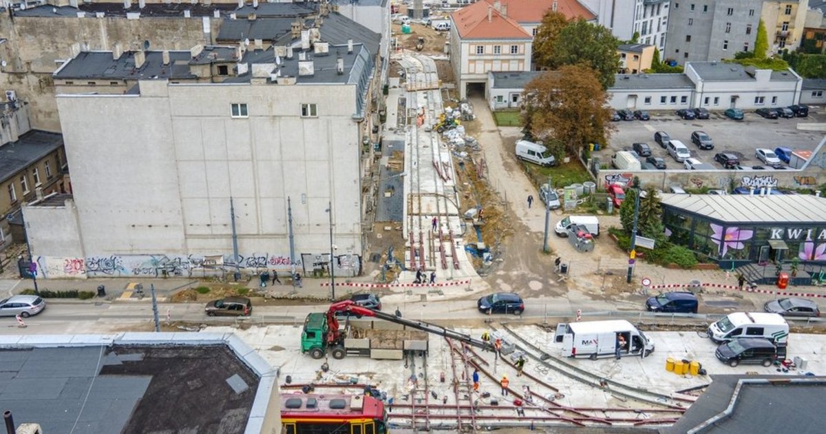 Remont Legionów. Budowa torowiska, wstrzymanie ruchu tramwajów na Zachodniej: ŁÓDŹ.PL