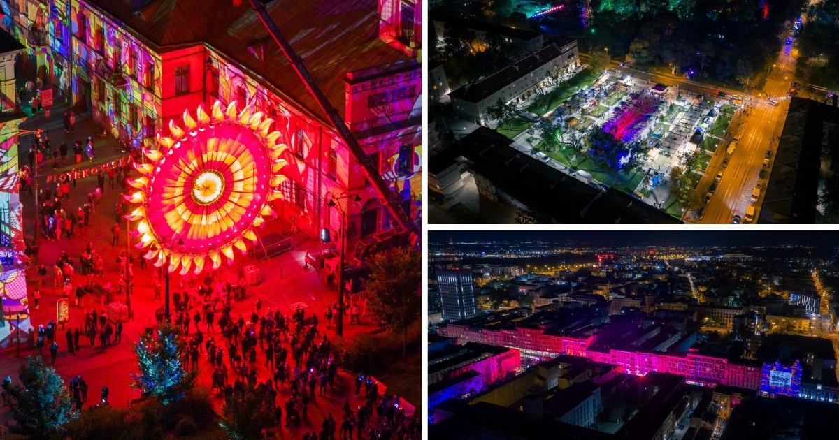 Light Move Festival 2025 Łódź z drona! Wybierz się na lot nad ...